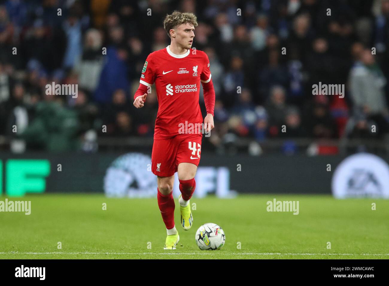 Bobby Clark of Liverpool with the ball during the Carabao Cup Final ...