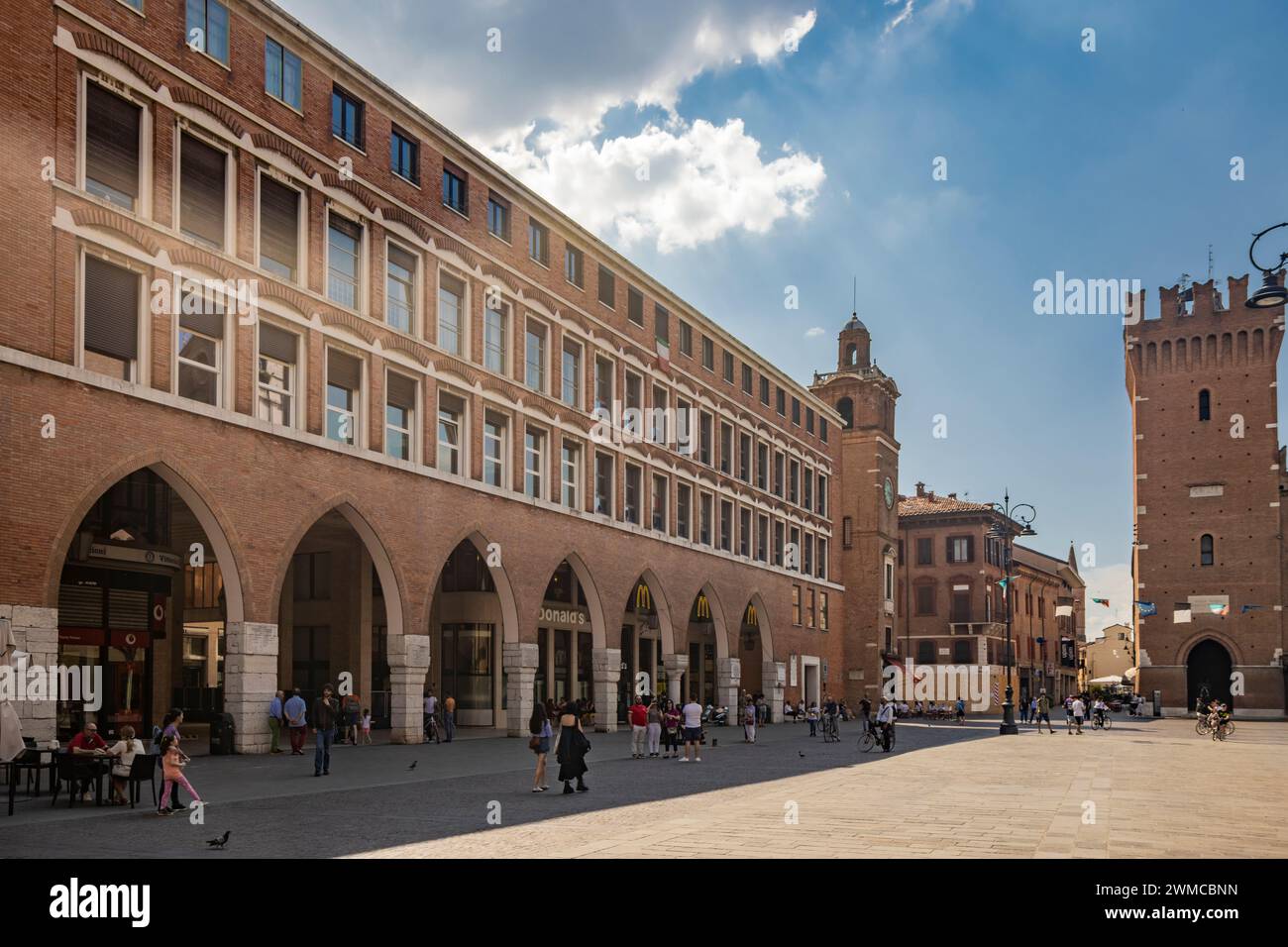 June 4, 2023 - Ferrara, Emilia Romagna, Italy. The beautiful Piazza ...
