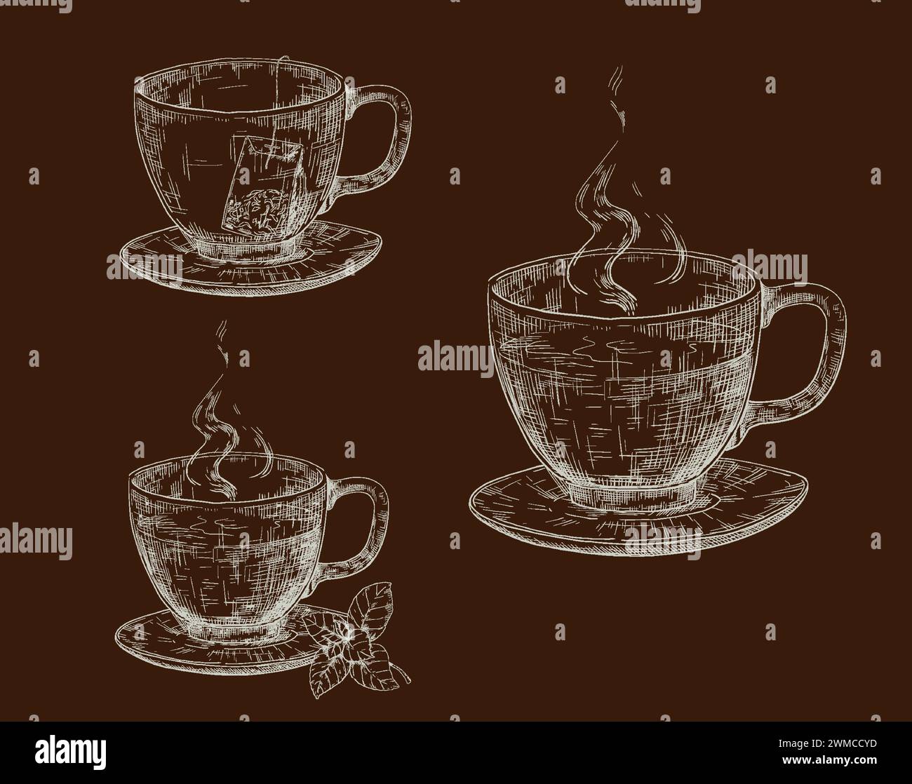 Dried mint tea Stock Vector Images - Alamy