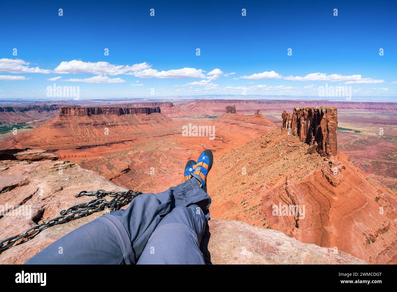 Chilling at the top of the Castleton tower after multi-pitch climbing ...