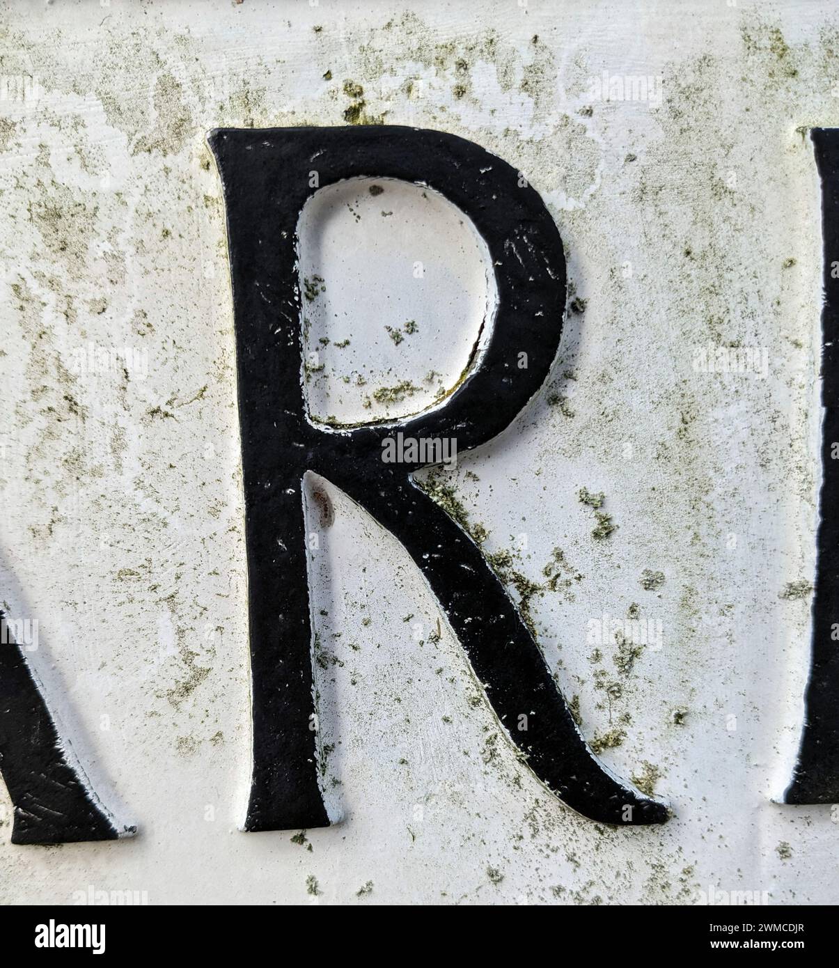 A Written Wording in Distressed State Typography Found Number Letter Stock Photo - Alamy