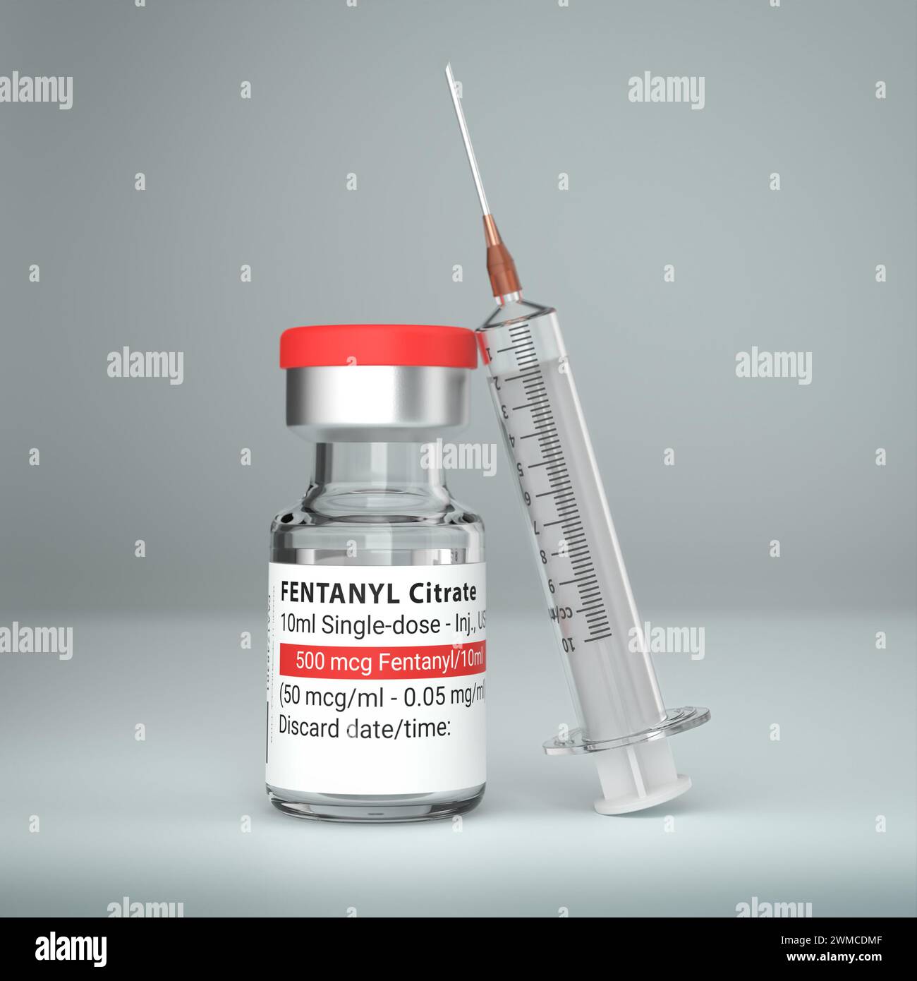 A vial of the Fentanyl drug used as an analgesic but also source of the ...