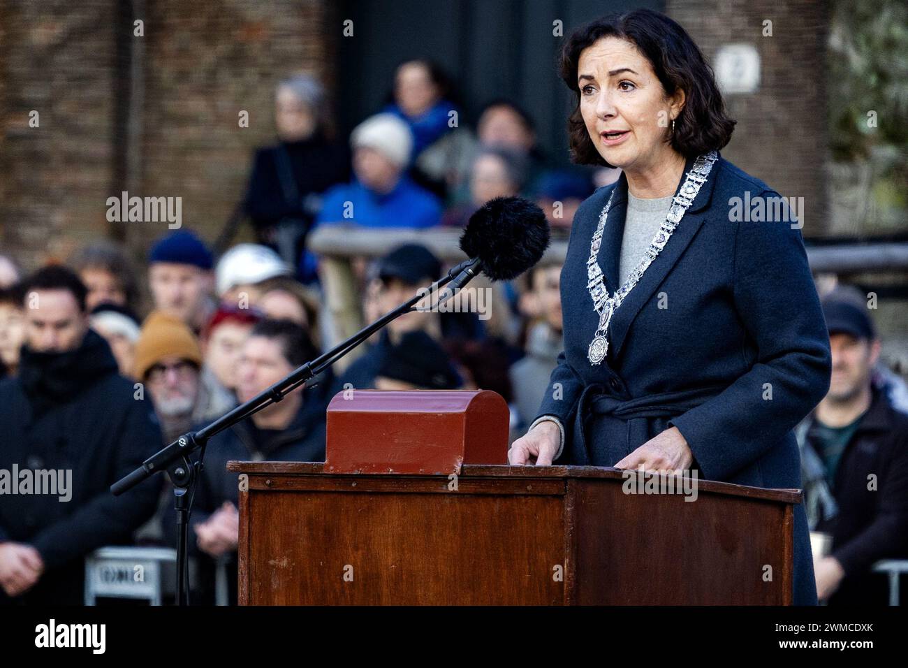 AMSTERDAM - Mayor Femke Halsema during the commemoration of the ...