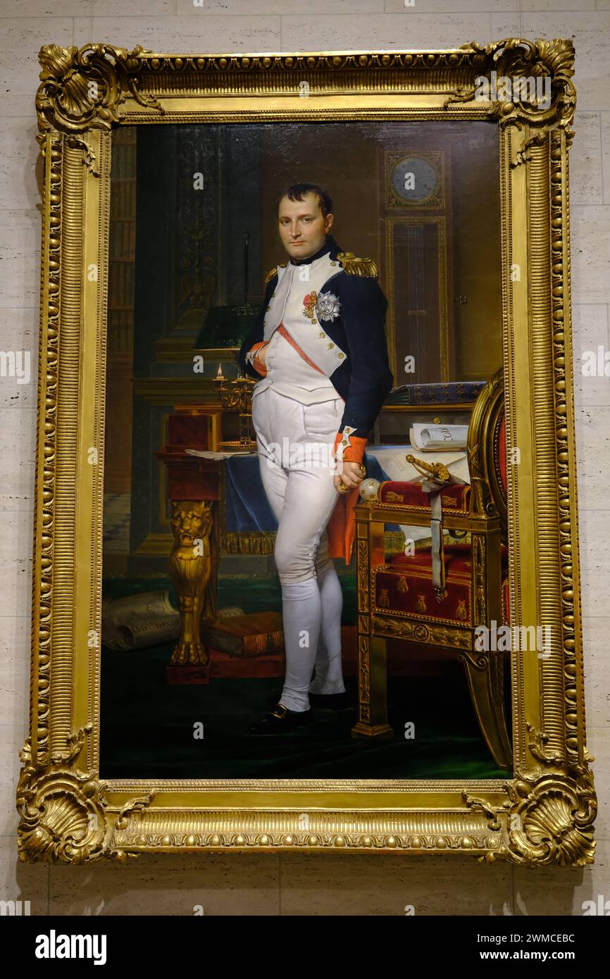 The Emperor Napoleon in his study at the Tuileries, 1821 by French ...