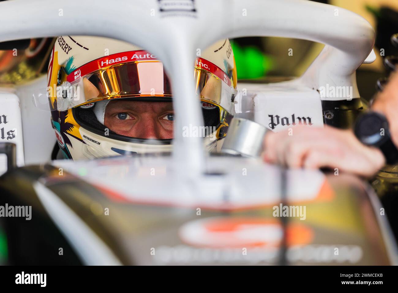 MANAMA, BAHRAIN, Bahrain International Circuit, 23.Feb.2024: Kevin Magnussen of Denmark and ...