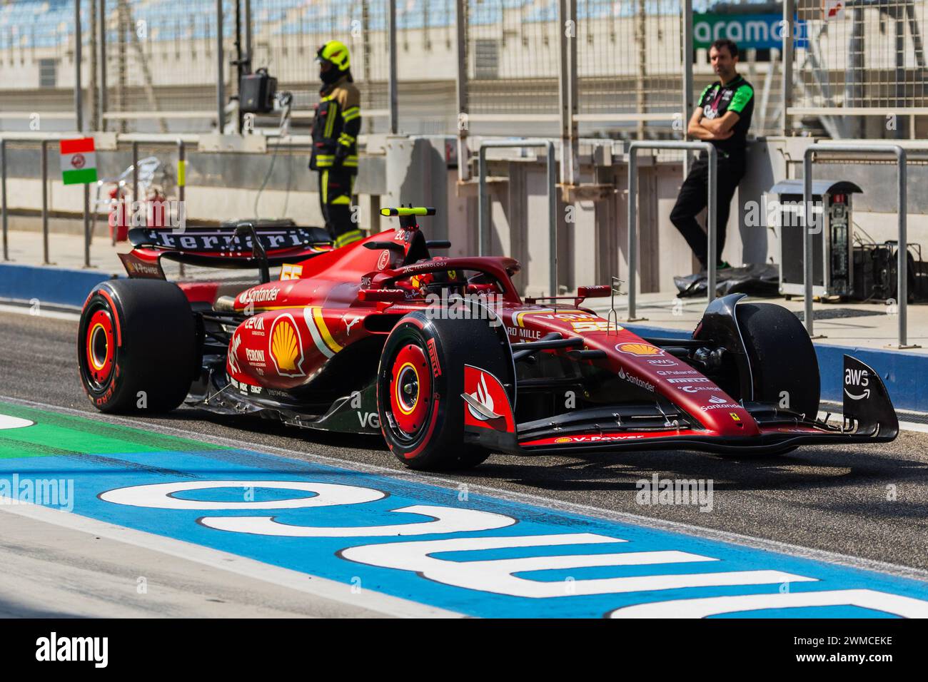 MANAMA, BAHRAIN, Bahrain International Circuit, 23.Feb.2024: Carlos Sainz Jr of Spain and ...