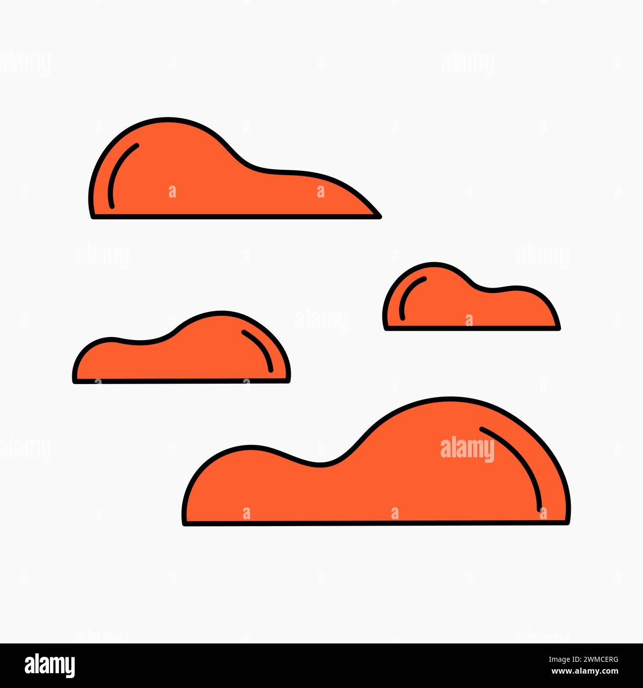 Rainbow in cloud outline hi-res stock photography and images - Alamy