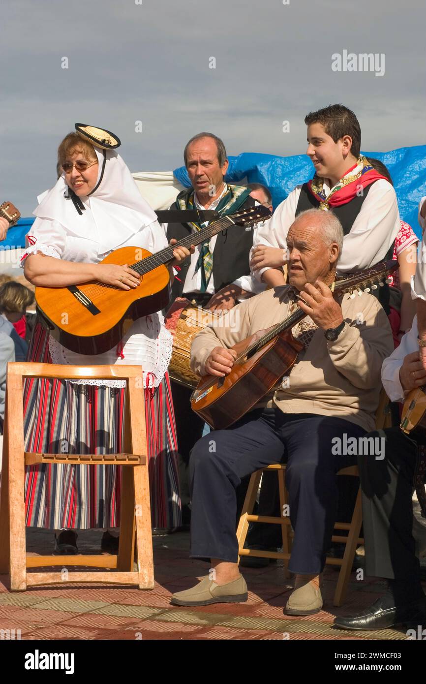On Tenerife, Canary Islands, local people in the town of Teguise ...