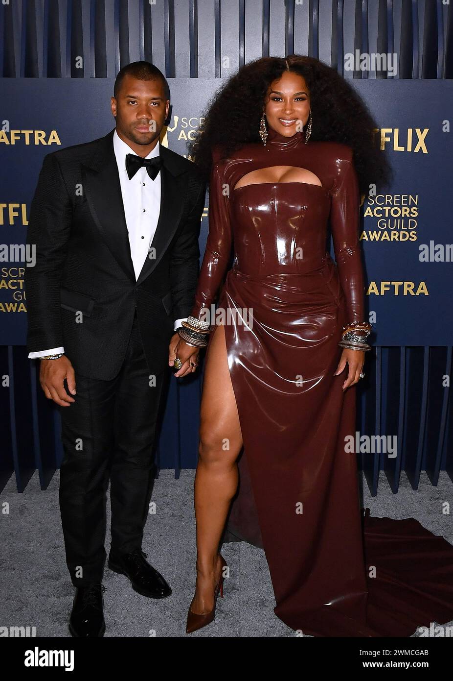 Los Angeles, USA. 25th Feb, 2024. Russell Wilson and Ciara attend the ...