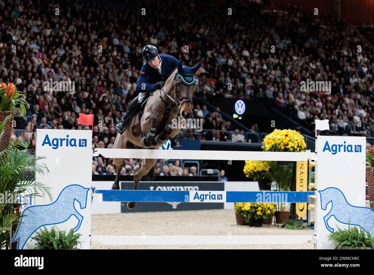 Mario Stevens of Germany with Starissa FRH during the CSI5*-W Longines ...