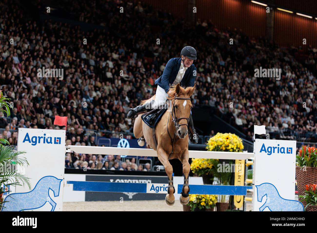 Roger Yves Bost of France with Ballerine du Vilpion during the CSI5*-W ...