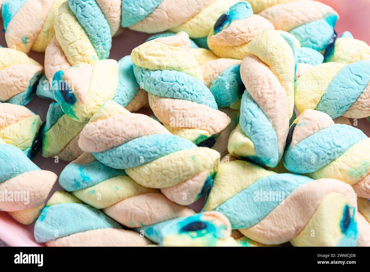 Some assorted colorful marshmallow background Stock Photo - Alamy