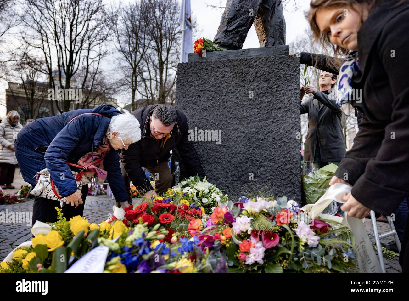 AMSTERDAM - Public during the commemoration of the February strike. The ...