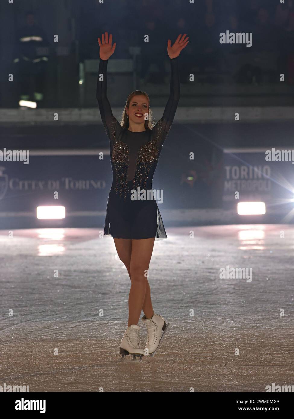 Turin, Italy. 24th Feb, 2024. Carolina Kostner (Italy) Figure Skating ...