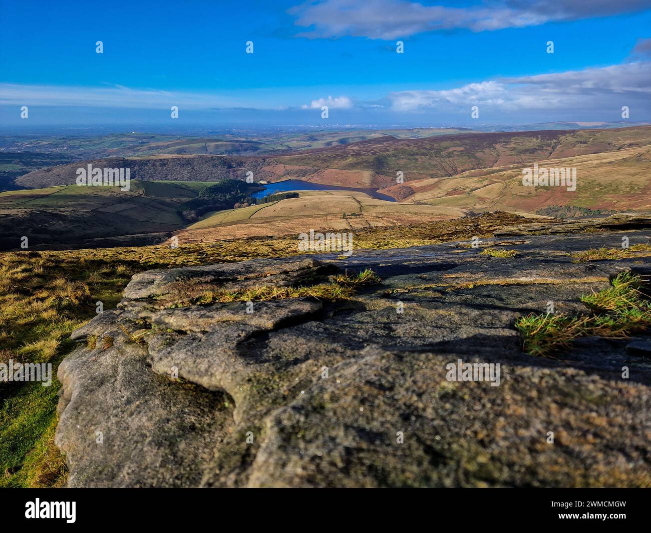 A stunning panoramic view of the Peak District's undulating hills and ...