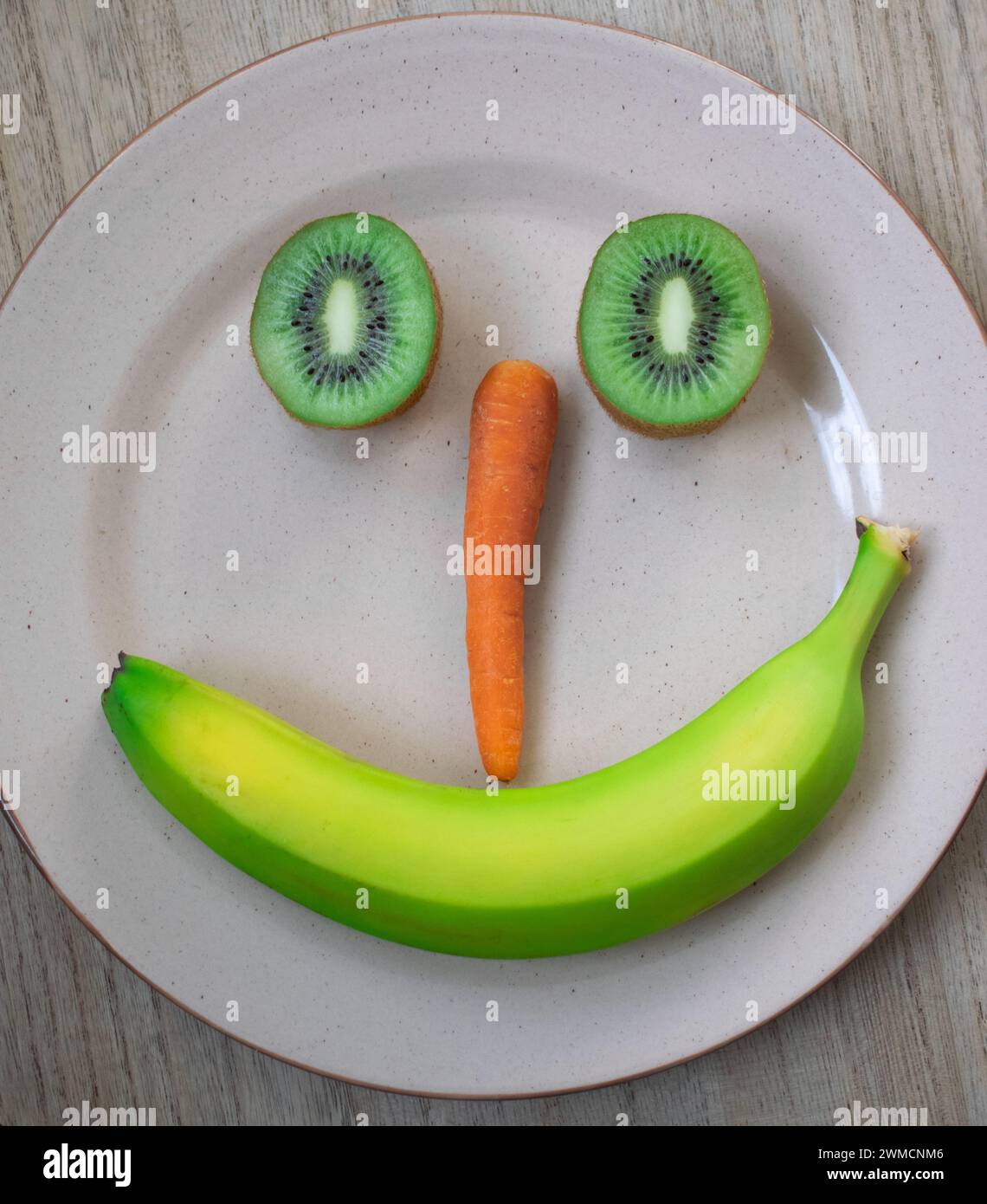 Fruits and veggies. Healthy diet. Smiley face Stock Photo - Alamy