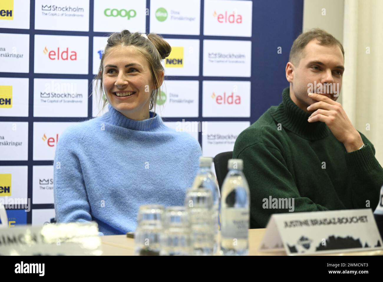 STOCKHOLM, SWEDEN 20240225Justine Braisaz-Bouchet and Émilien Jacquelin ...
