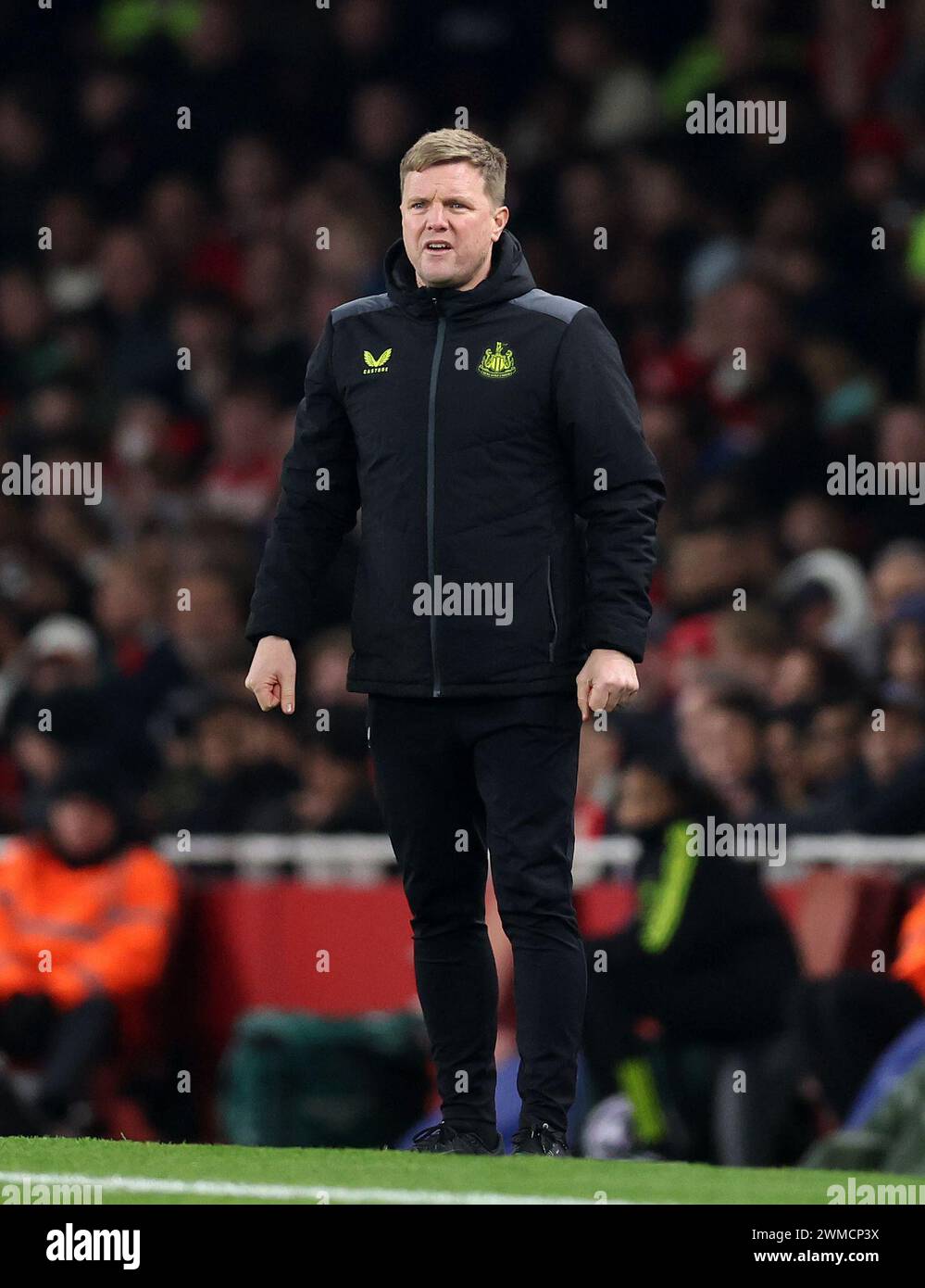 London, UK. 24th Feb, 2024. Eddie Howe manager of Newcastle United ...