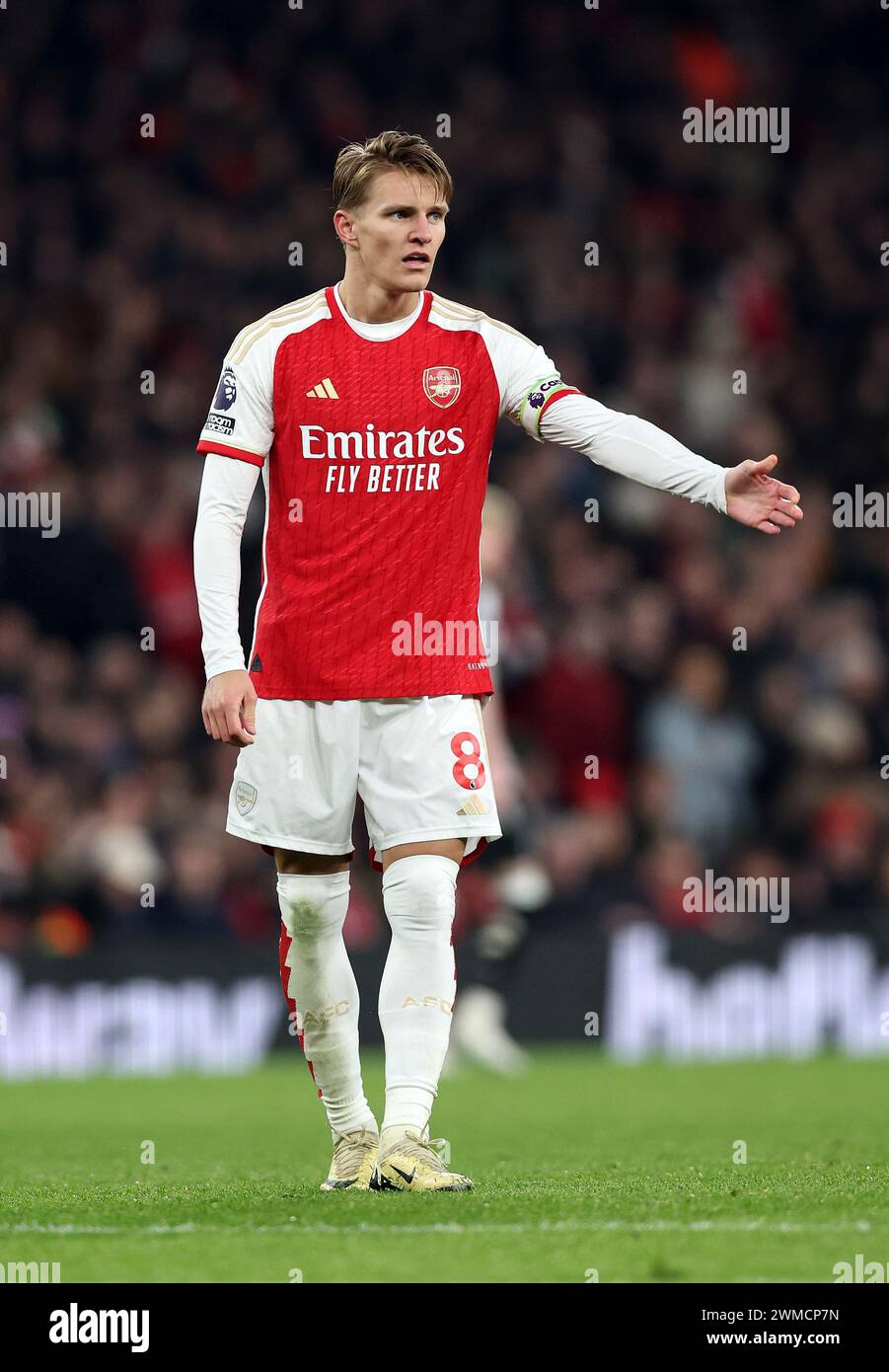 London, UK. 24th Feb, 2024. Martin Odegaard of Arsenal during the ...