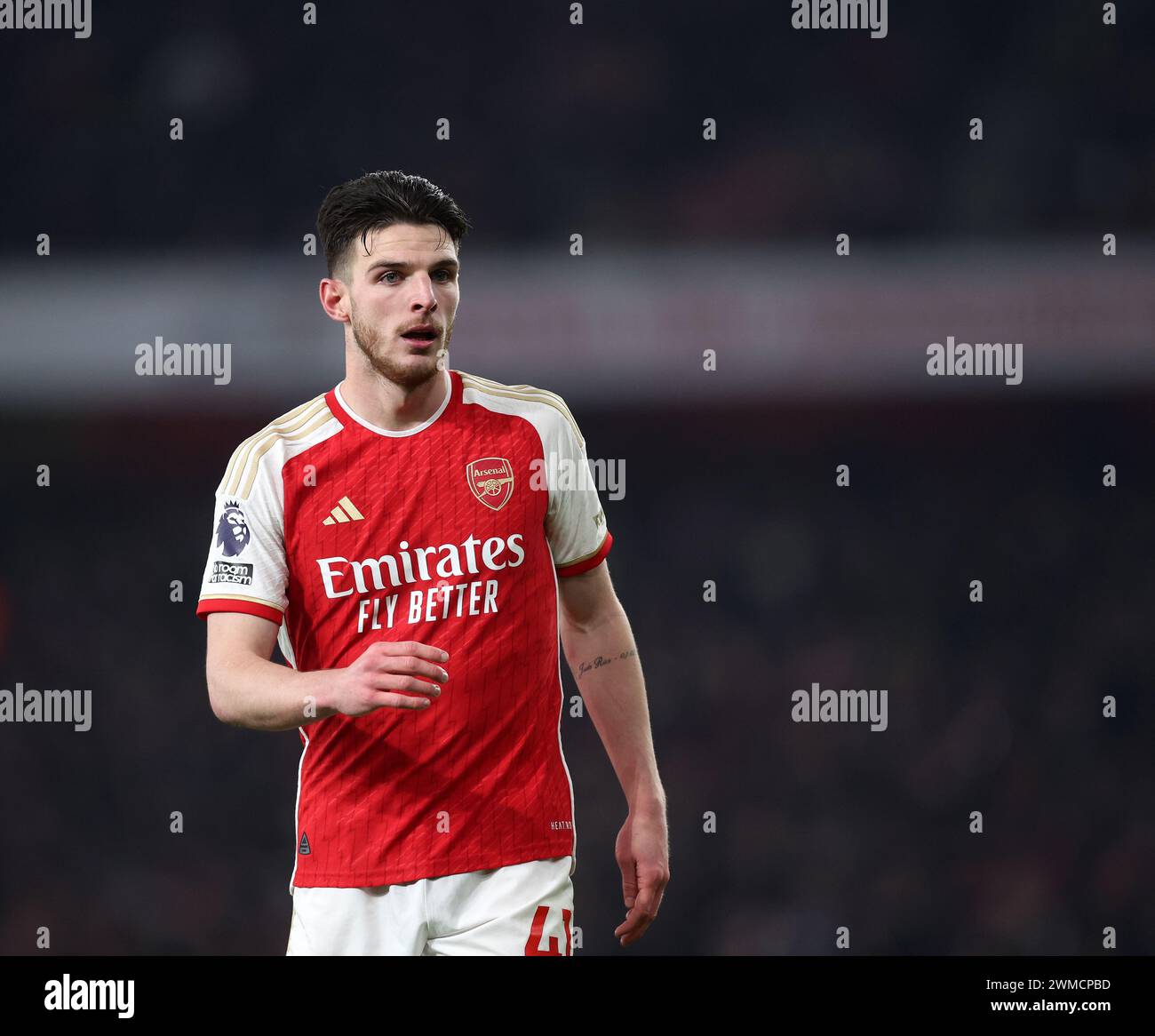 London, UK. 24th Feb, 2024. Declan Rice of Arsenal during the Premier ...