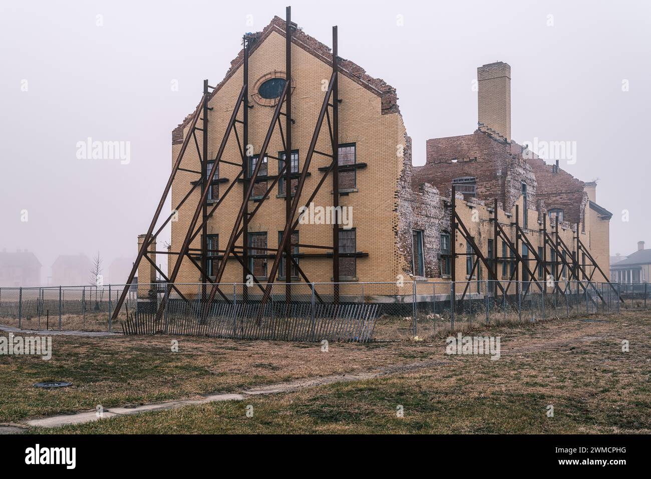 A restoration project abandoned military barracks from 1860, historic ...