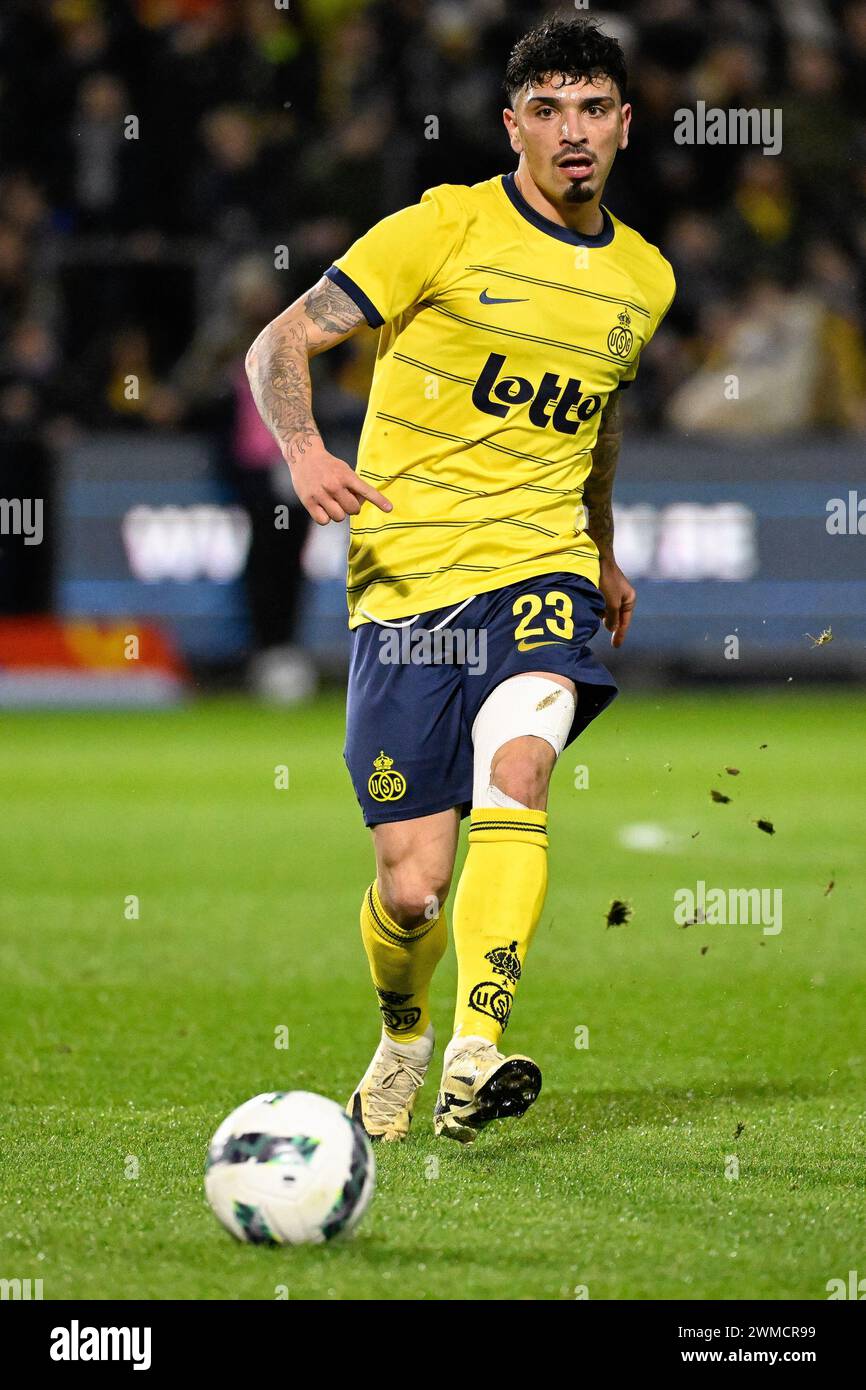 Brussels, Belgium. 25th Feb, 2024. Union's Cameron Puertas Castro ...