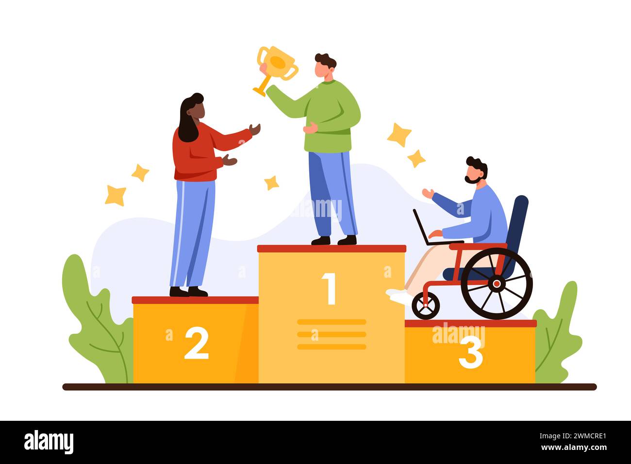 Discrimination, ableism, bias in society, social prejudice against ...