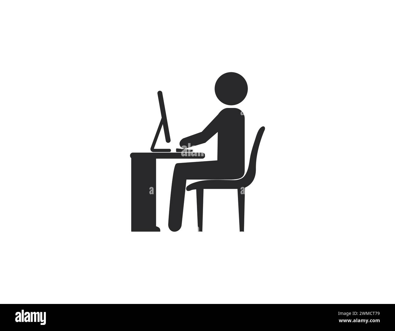 Office worker, logical thinking, people icon. Vector illustration Stock ...
