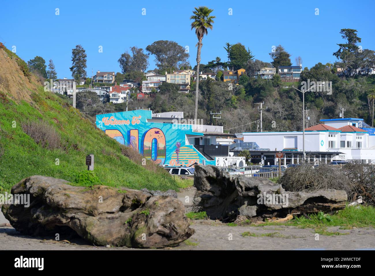 Rio del Mar is home of the Seacliff State Beach, Aptos CA Stock Photo ...