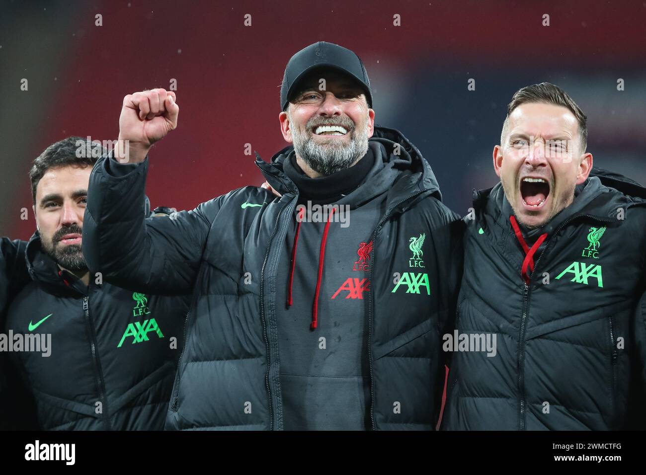 Jürgen Klopp manager of Liverpool celebrates winning the Carabao Cup ...