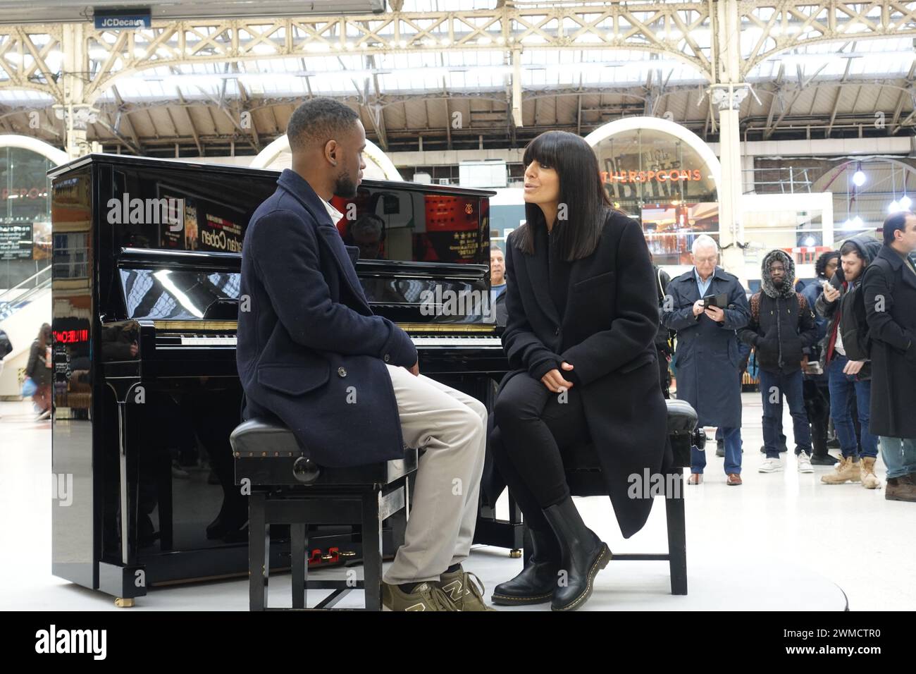 Michael Howell speaks to Claudia Winkleman in Victoria Station before ...