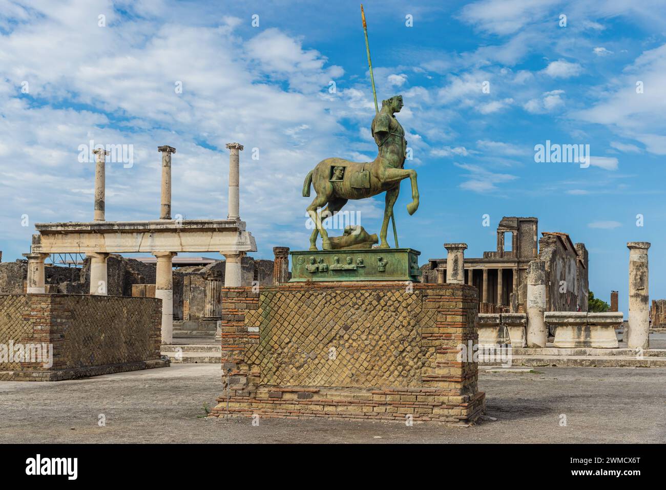 Centaur statue in the ancient city of Pompeii, Italy Centaur statue in ...
