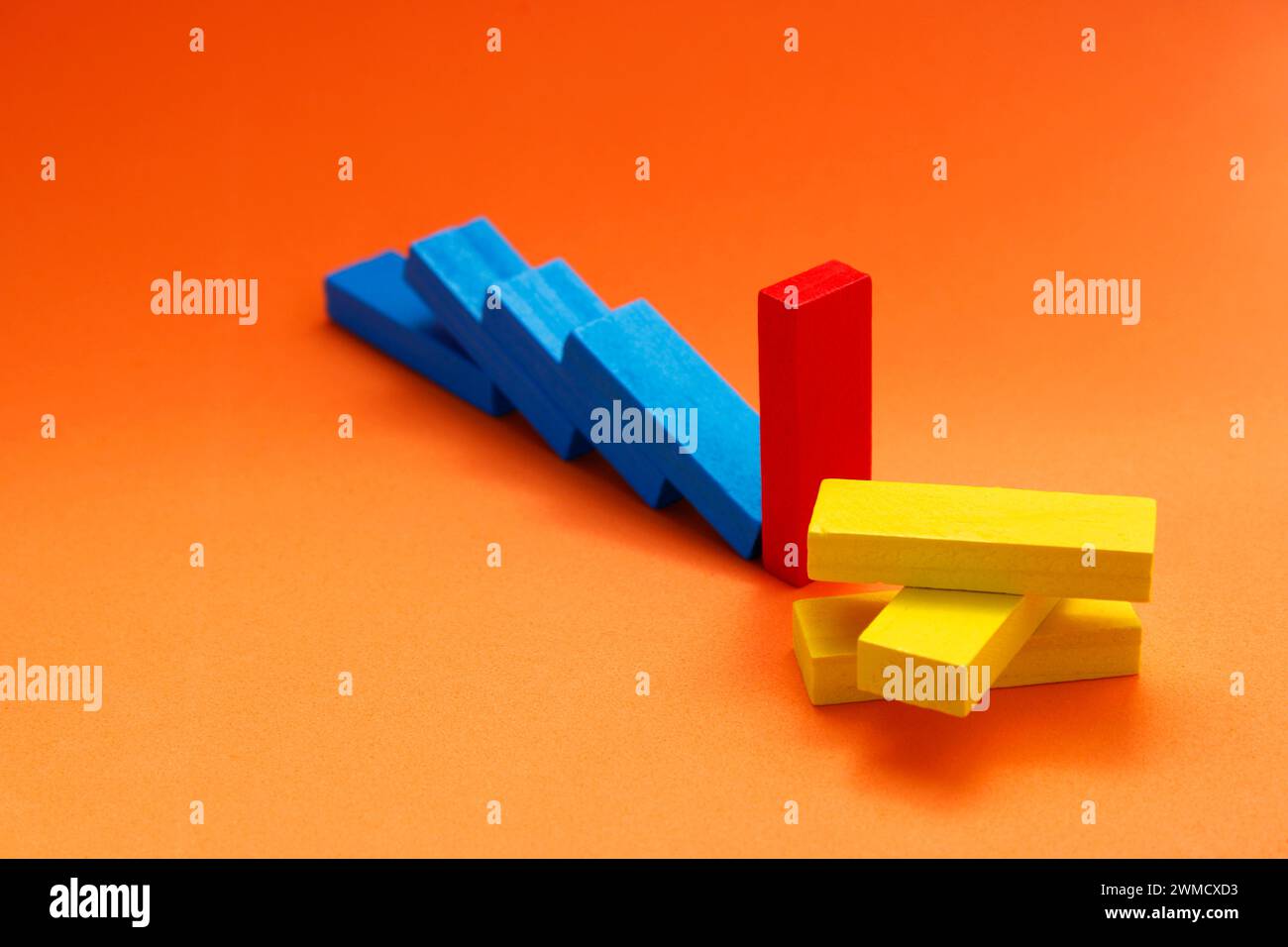 Wooden figures of different colors Stock Photo - Alamy
