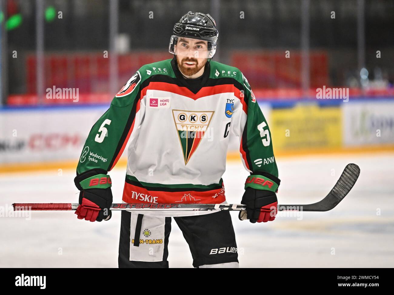 2024.02.25 Tychy Hokej na lodzie Tauron Hokeja Liga THL Sezon 2023/2024 ...