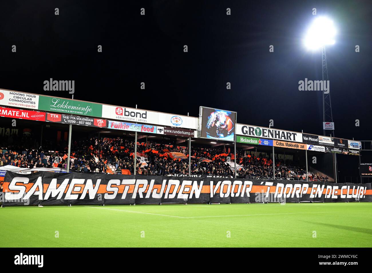 VOLENDAM - Supporters prior to the Dutch Eredivisie match between FC ...