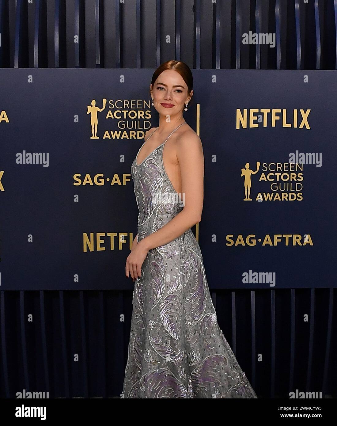 Emma Stone attends the 30th Annual Screen Actors Guild Awards at Shrine ...