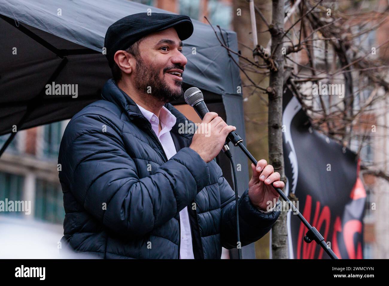 Tavistock Square, London, UK. 25th February 2024. Coexistence advocate ...