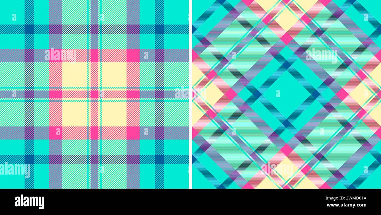 Check fabric background of plaid vector pattern with a textile tartan ...