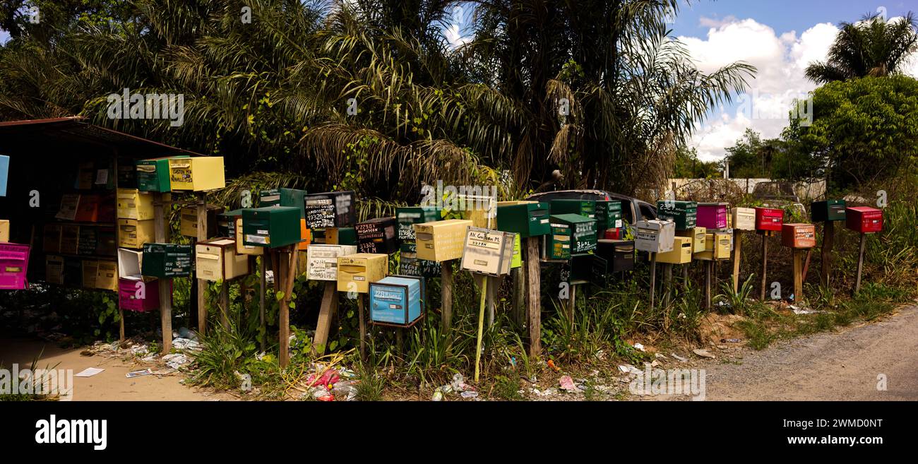 Mailboxes without name but address Stock Photo - Alamy