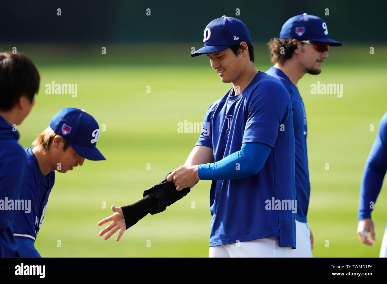 Los Angeles Dodgers designated hitter Shohei Ohtani participates in ...