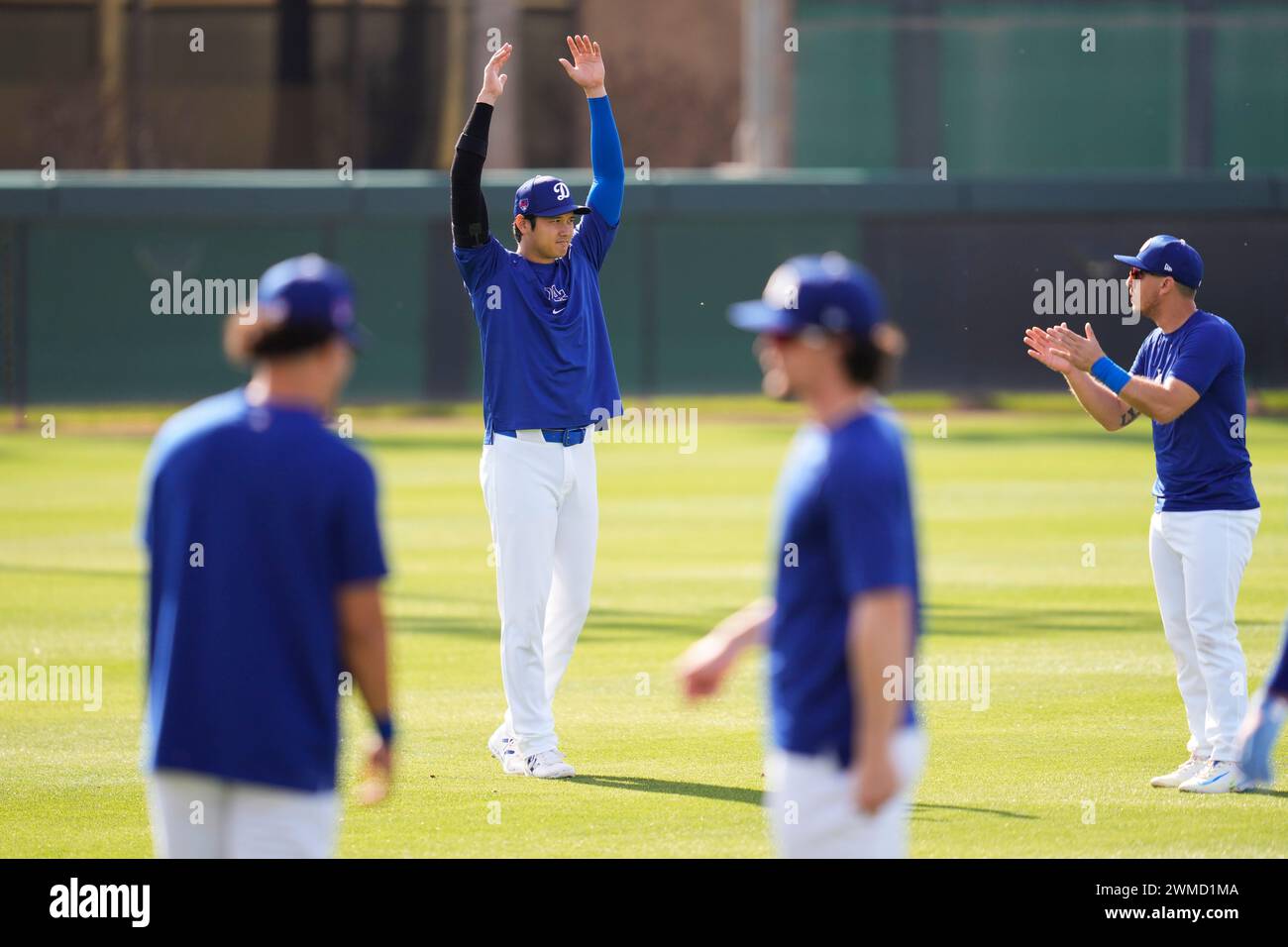 Los Angeles Dodgers designated hitter Shohei Ohtani participates in ...