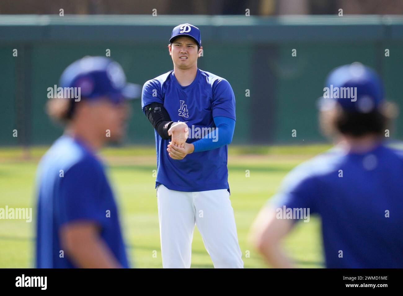 Los Angeles Dodgers designated hitter Shohei Ohtani participates in ...