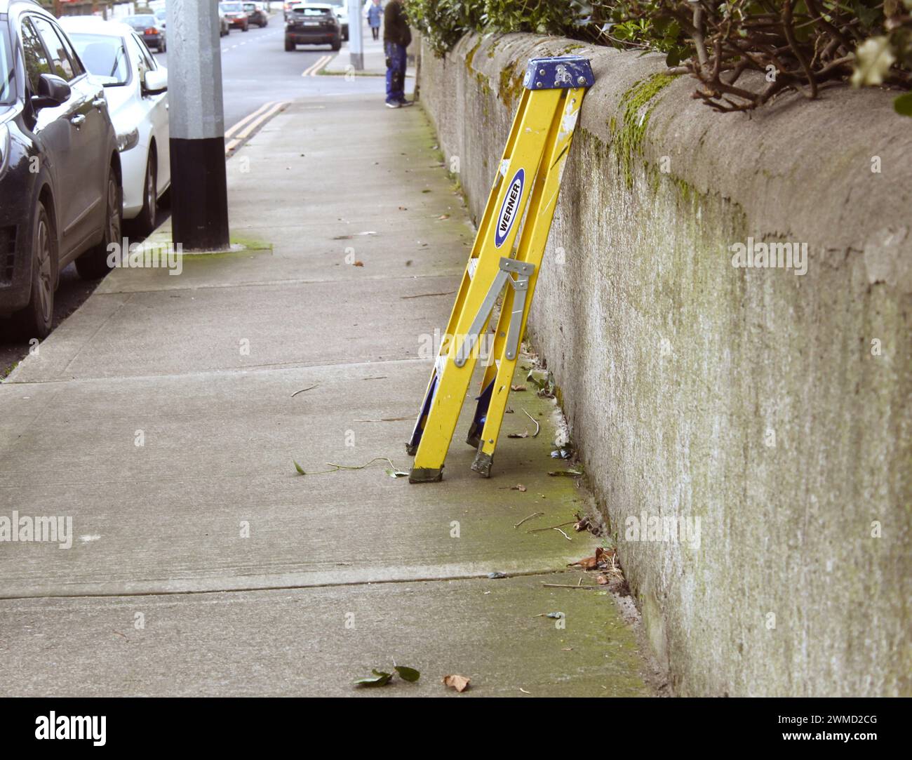 Dublin, Ireland - February 24th 2024: A photo of a small yellow step ...