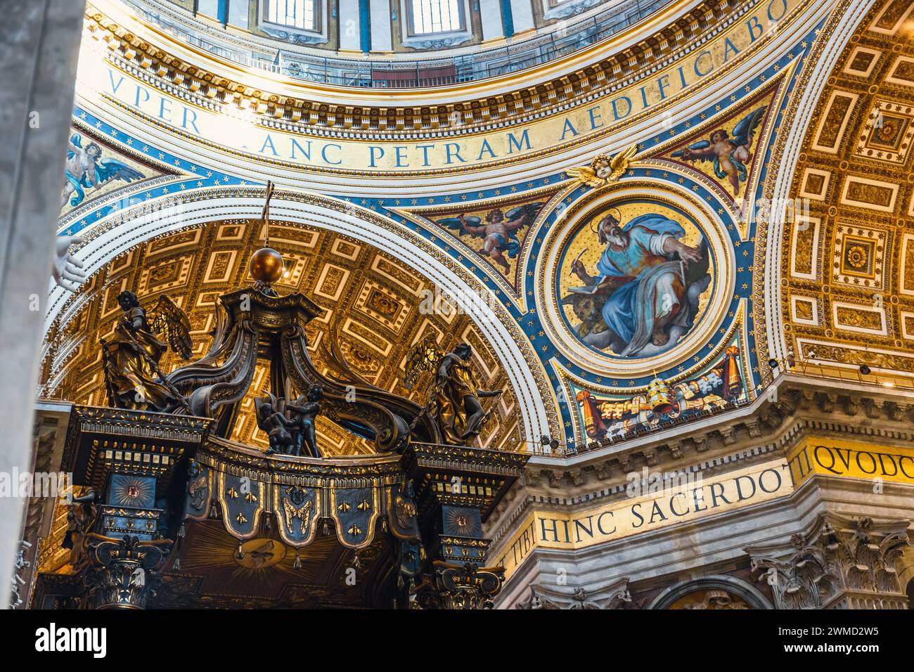 Vatican, Italy - November 25, 2023: Interior of St. Peter's basilica ...
