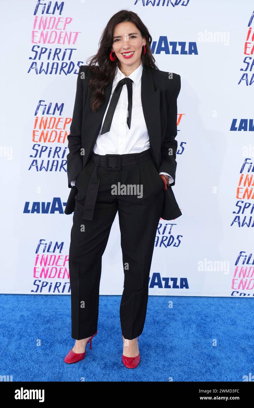 Lila Aviles arrives at the Film Independent Spirit Awards on Sunday ...