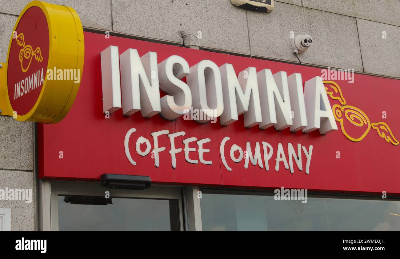 Insomnia coffee logo hi-res stock photography and images - Alamy