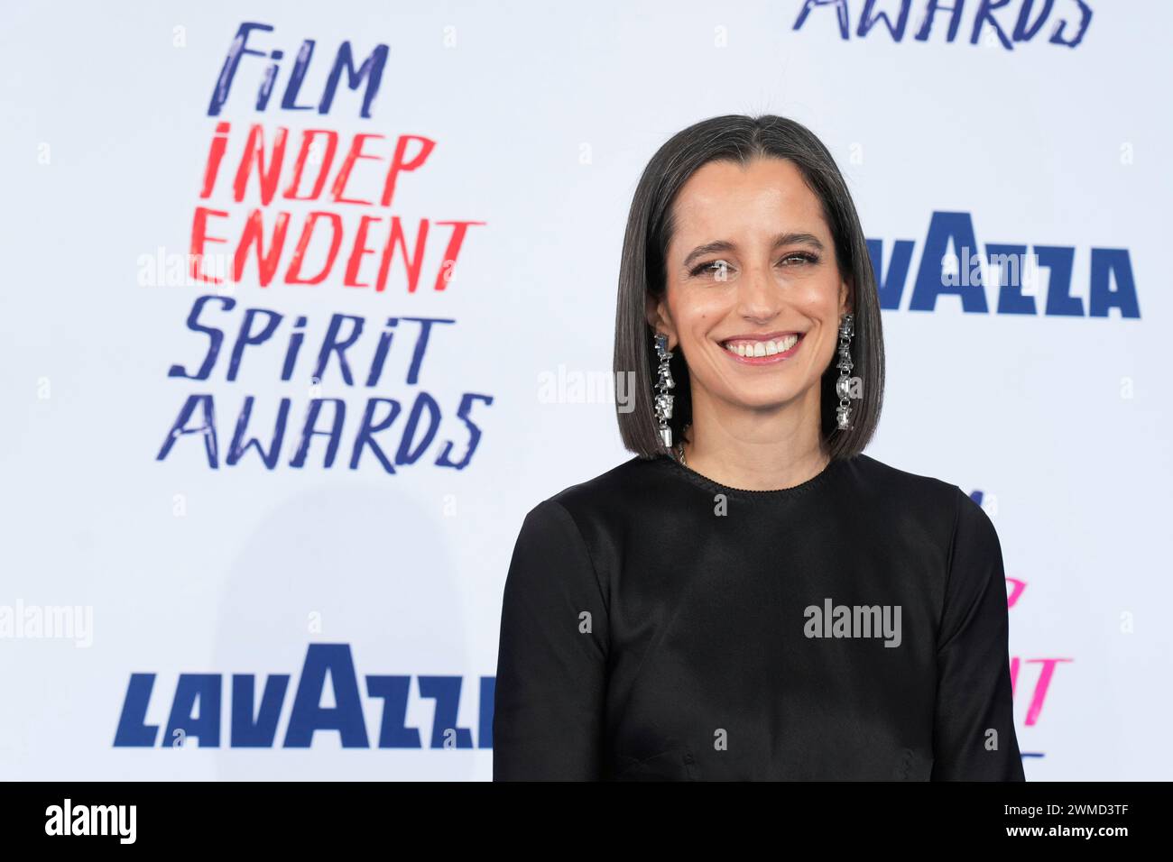 Laura Tomaselli arrives at the Film Independent Spirit Awards on Sunday ...