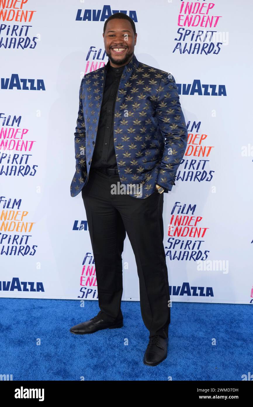 Luke Tennie arrives at the Film Independent Spirit Awards on Sunday ...