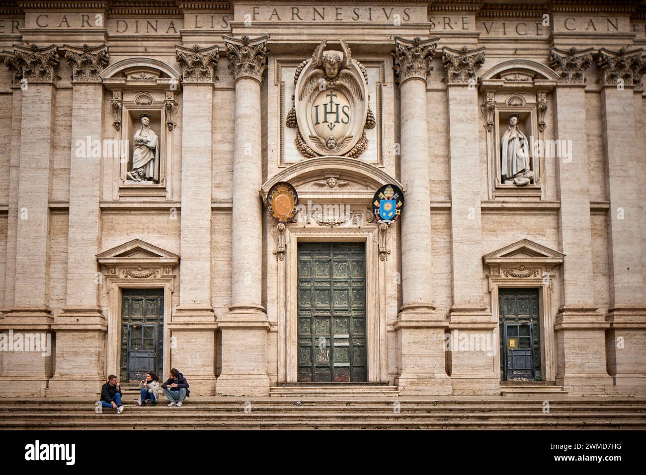 Holy Name of Jesus church in Rome, Italy Stock Photo - Alamy