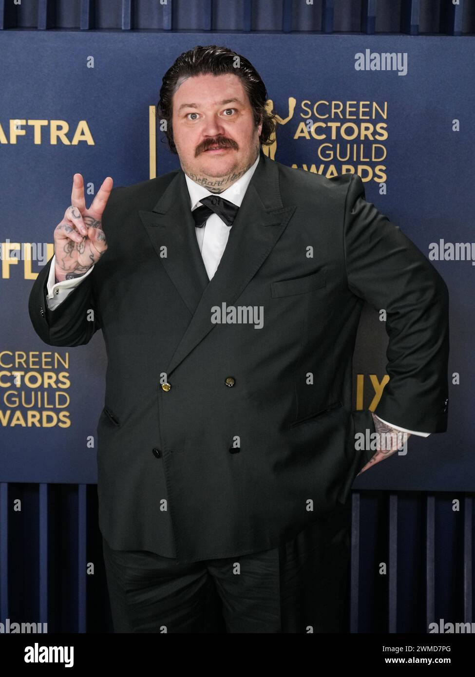 Los Angeles, USA. 24th Feb, 2024. Matty Matheson walking on the red ...